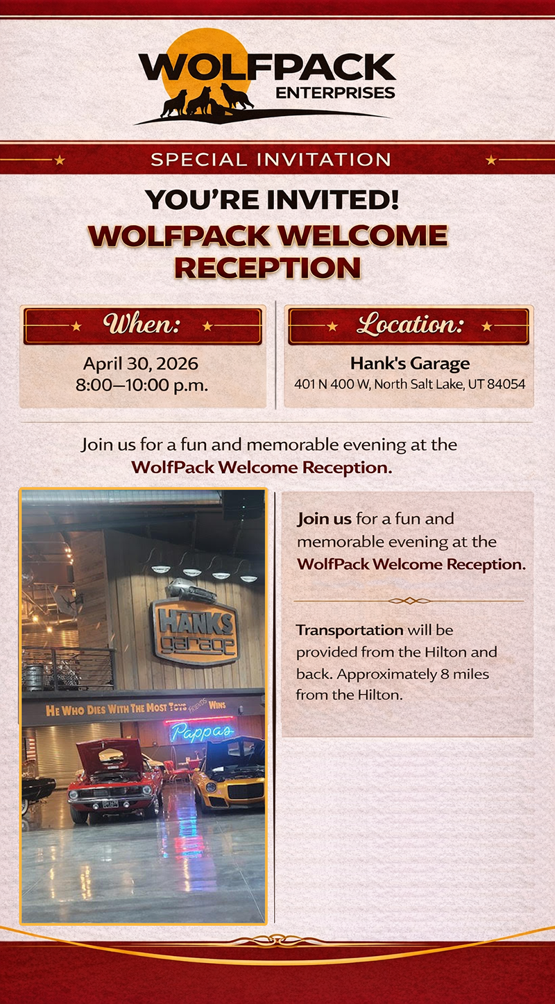 2026 Seminar WolfPack Welcome Reception – TCRA, Torque Converter ...